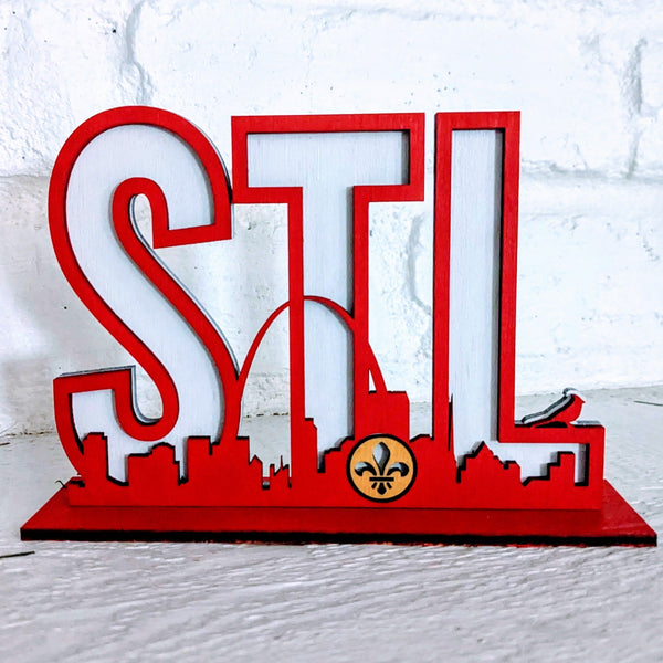 St. Louis Skyline "STL" Shelf Sign – R2 Creative Designs